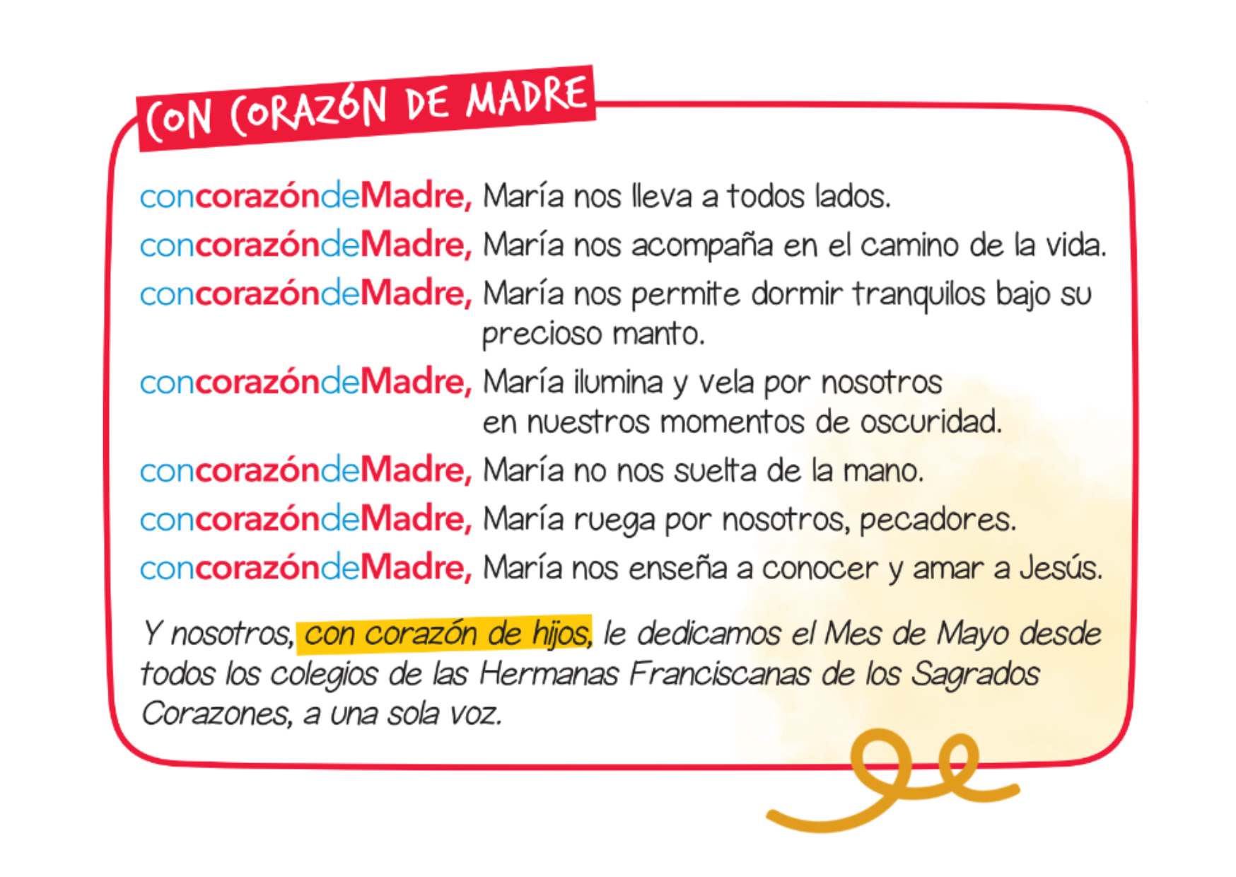 Mes de mayo con Corazón de Madre – Hermanas Franciscanas de los ...