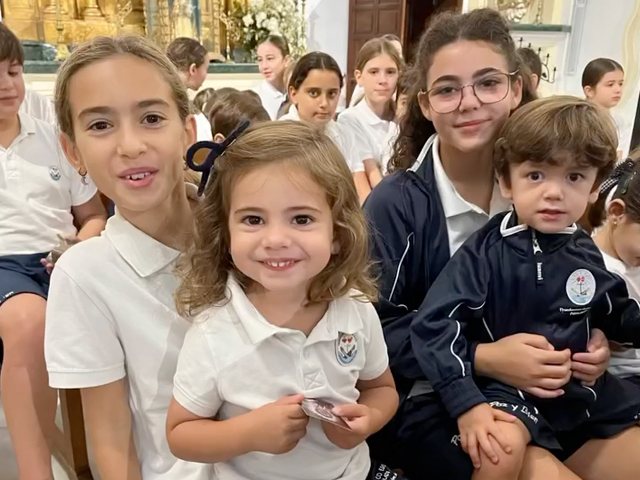 El alumnado del Colegio Inmaculada Concepción visitamos a nuestra patrona, la Virgen de Belén ...